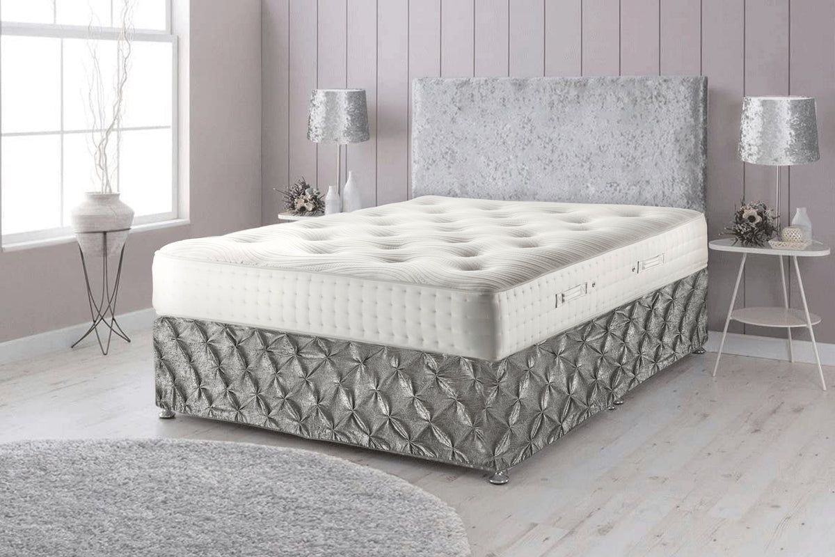 Velvet Divan Bed Base Valance Wrap Frame Cover Single, Double, Super K